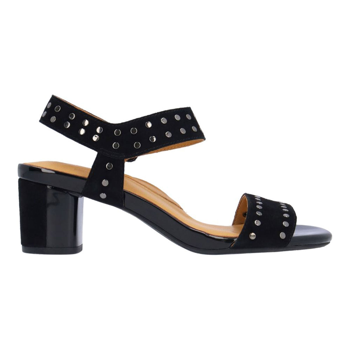L'Amour Des Pieds Maddex Three Strap Studded Leather Heel Simons Shoes
