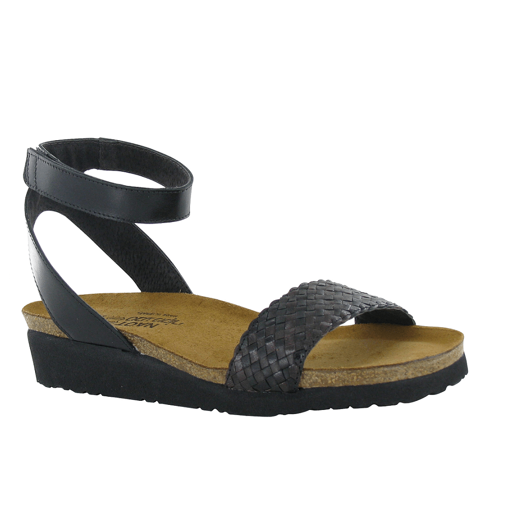 Naot Abbie Womens Ankle Strap Leather Wedge Sandal | Simons Shoes